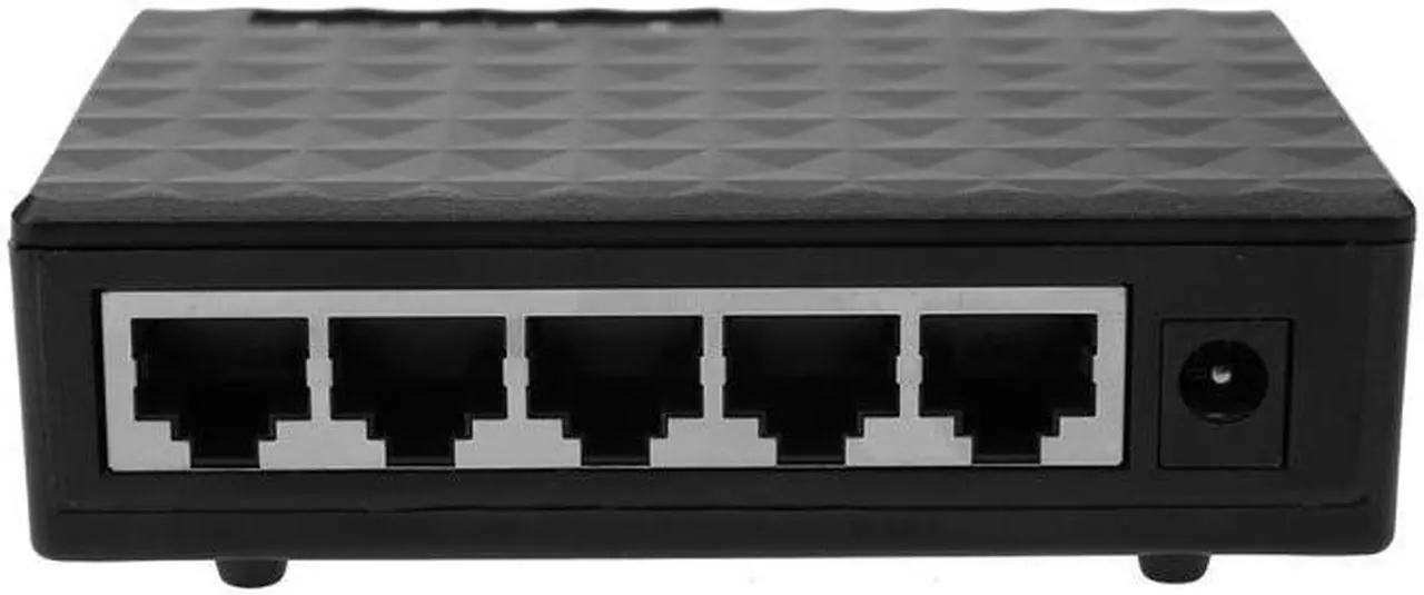 US Plug 5 Port 10/100/1000Mbps Adaptive RJ45 Ports Fast LAN Ethernet ...