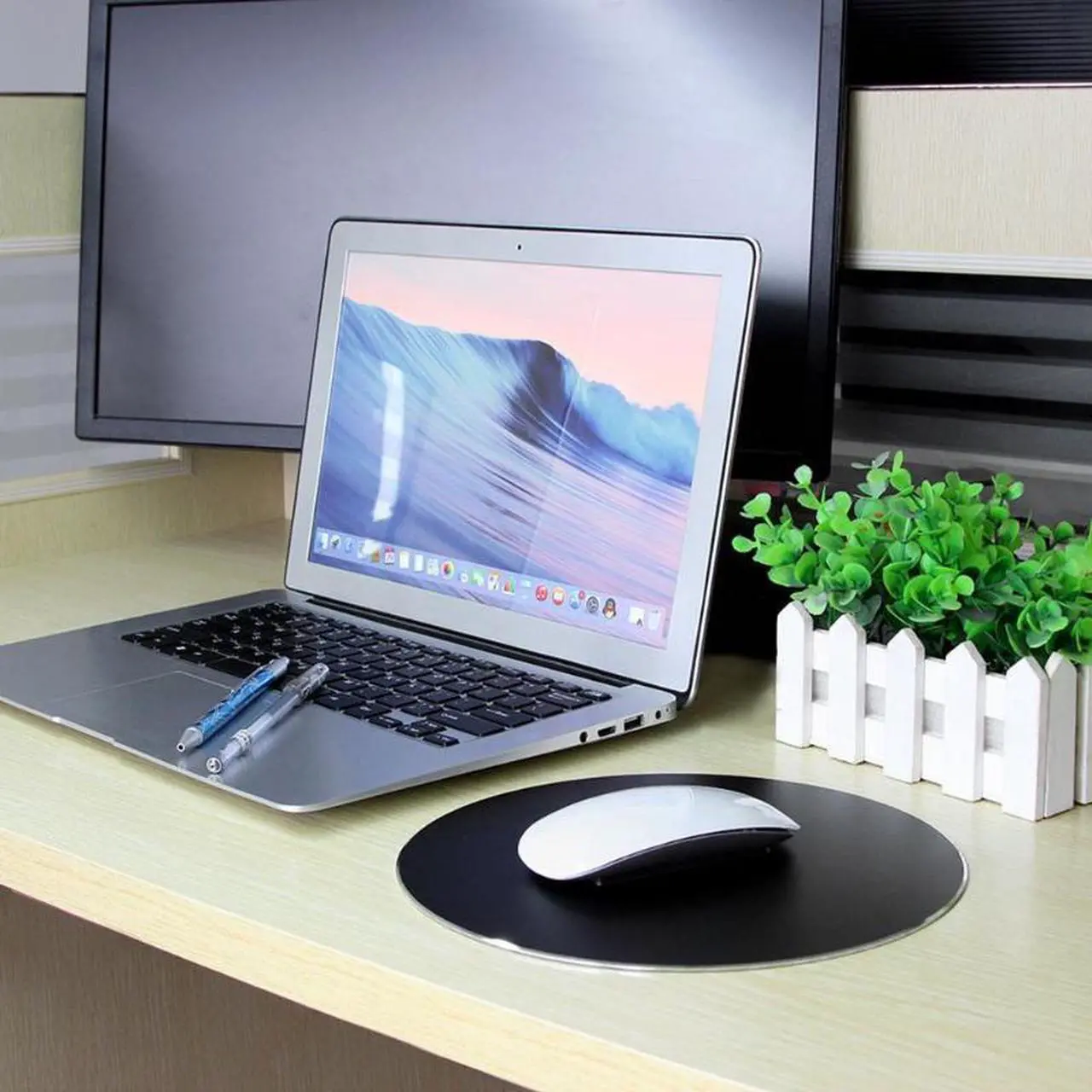 22*22cm Large Game Mouse Pad Aluminum Alloy Metal Computer Mouse Mat PC ...