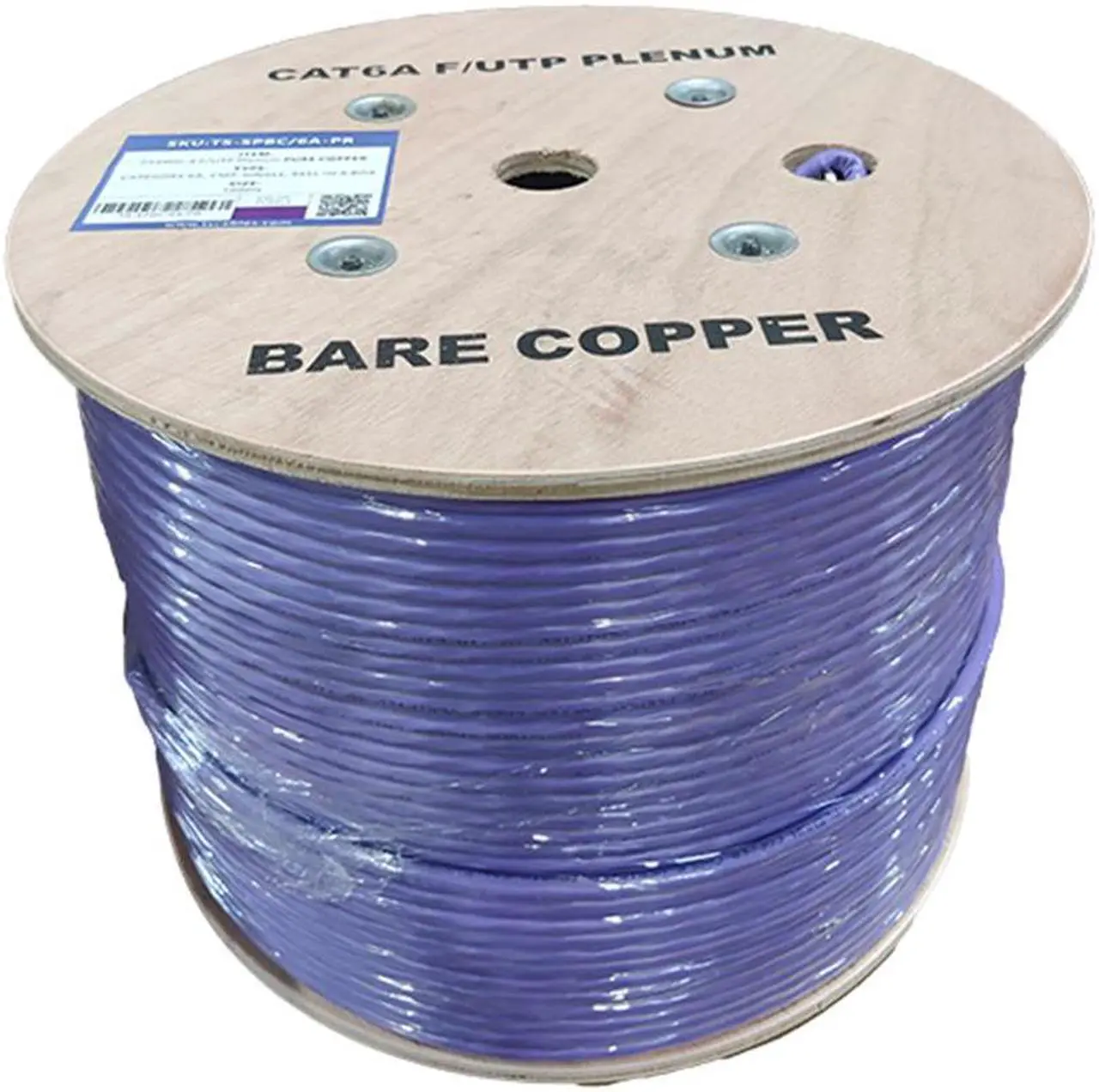 Cat6A Plenum Shielded F/UTP Cable 1000ft, ETL Listed, Overall Foil Shield Purple - Newegg.com
