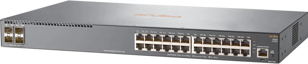 HP JL354A Aruba IOT Ready 2540 24-Port Gigabit Ethernet 4SFP+ Switch ...