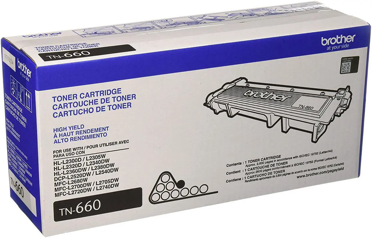 Brother HL-L2320D (TN660) High Yield Toner Cartridge (2,600 Yield ...