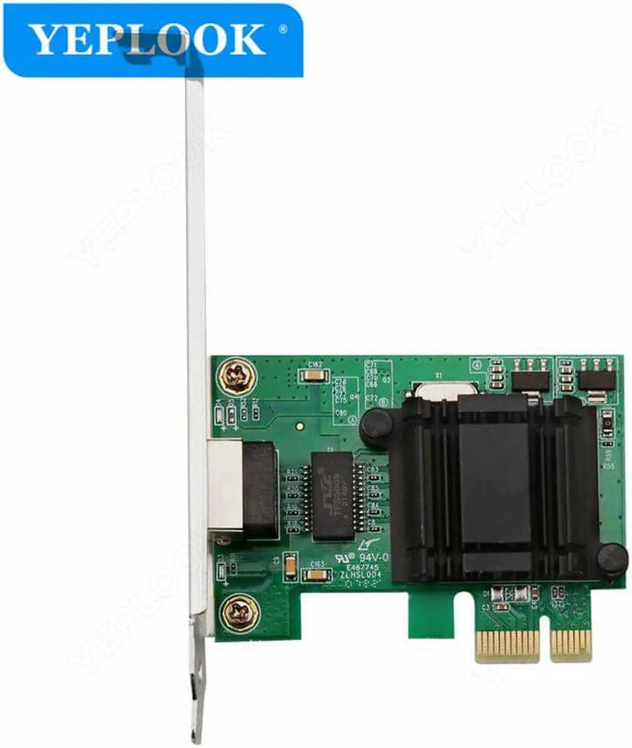 PCIe x1 10/100/1000Mbps 1 Gigabit RJ45 Network Card Server Controller ...