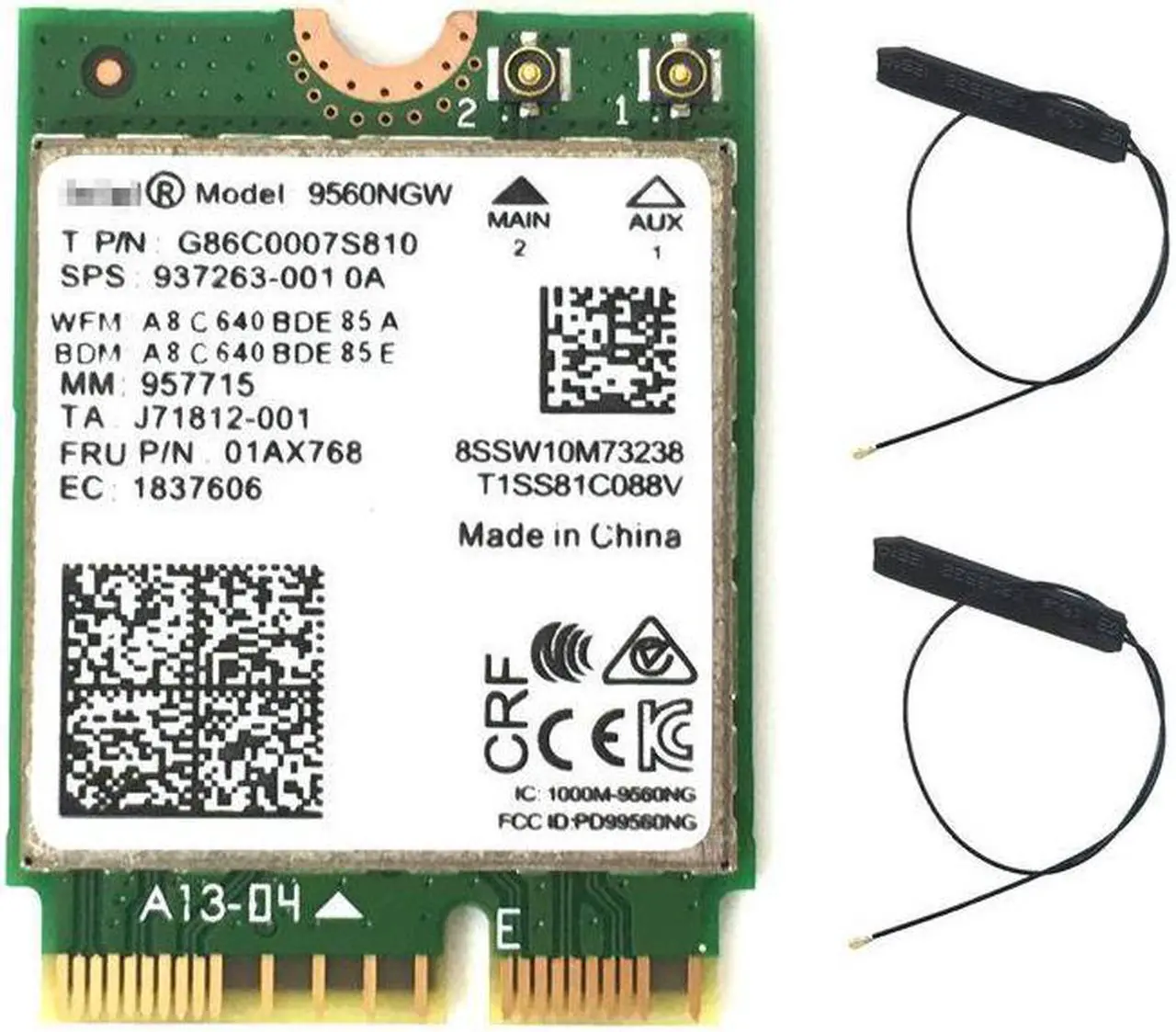 Dual-Band Wireless AC 9560 for Intel 9560ngw 802.11ac NGFF 2.4G / 5G ...