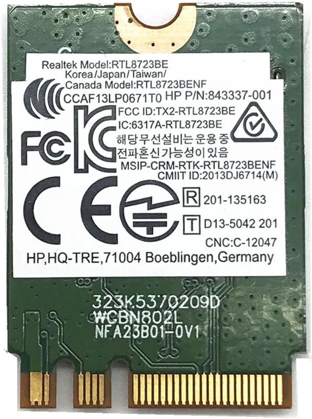 REALTEK RTL8723BE NGFF 802.11N 300Mbps Bluetooth 4.0 NGFF Wifi Card SPS ...