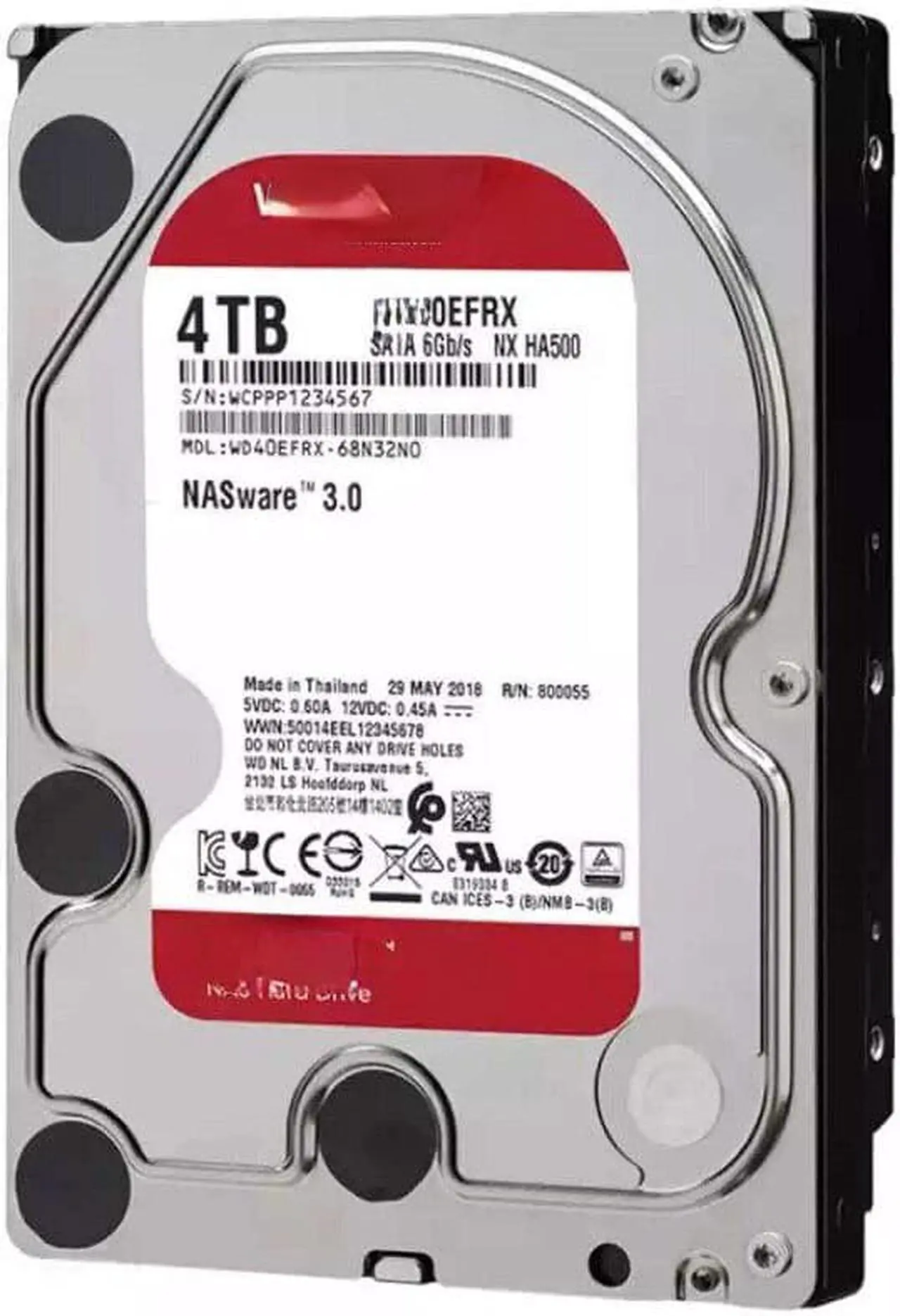 For WD40EFRX vertical red disk 3.5 inch 4T desktop computer hard disk ...