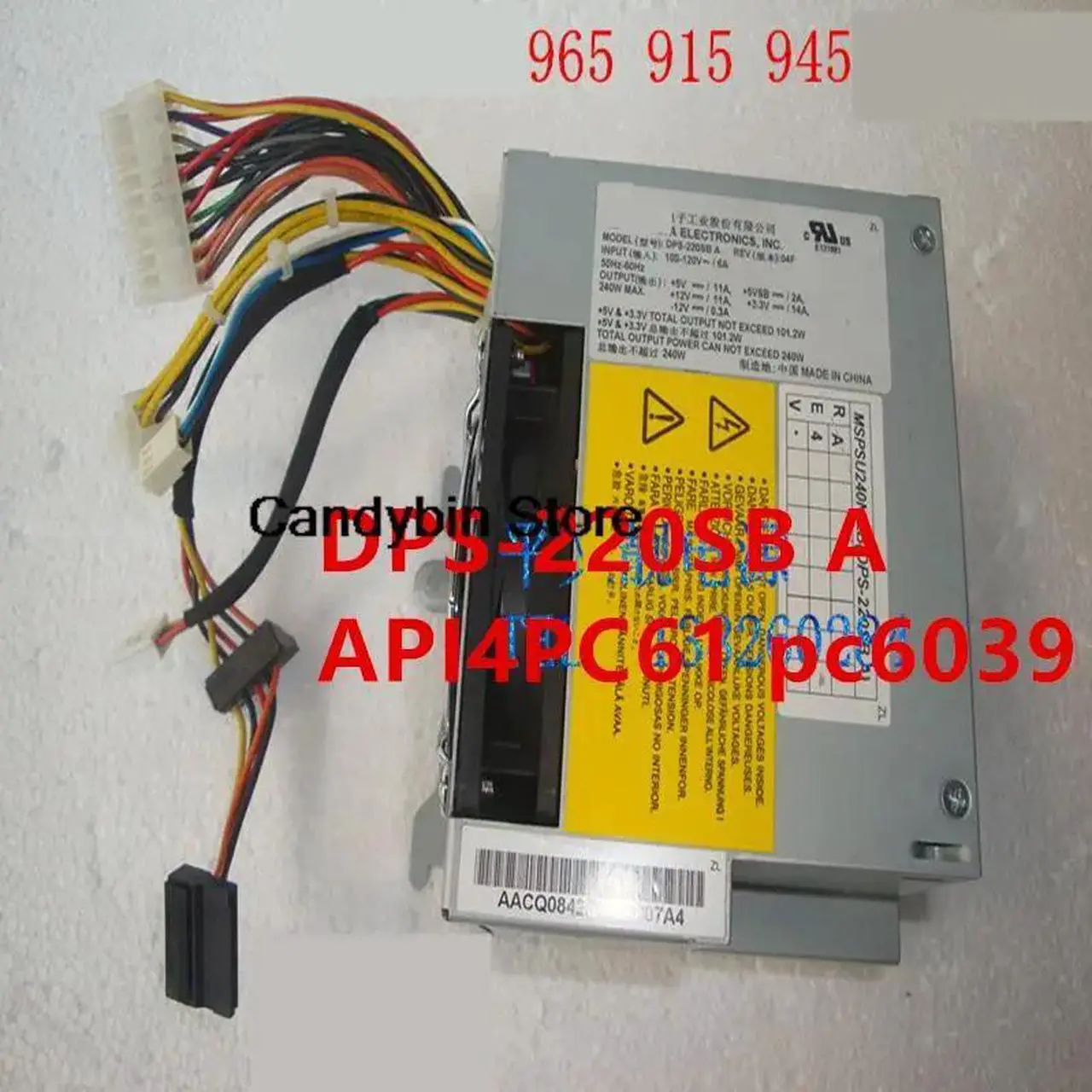 Refurbished: PSU For NEC 915 965 Q45 Power Supply DPS-220SB A API4PC61 ...