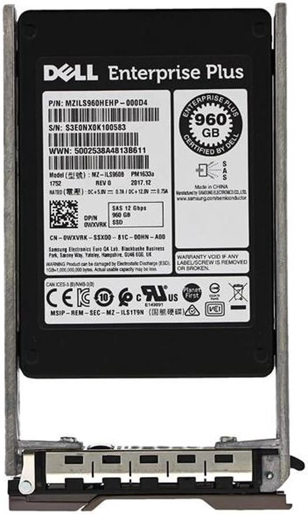 Refurbished: Dell COMPELLENT 0WXVRK 960GB Read Intensive TLC SAS 12Gbps ...