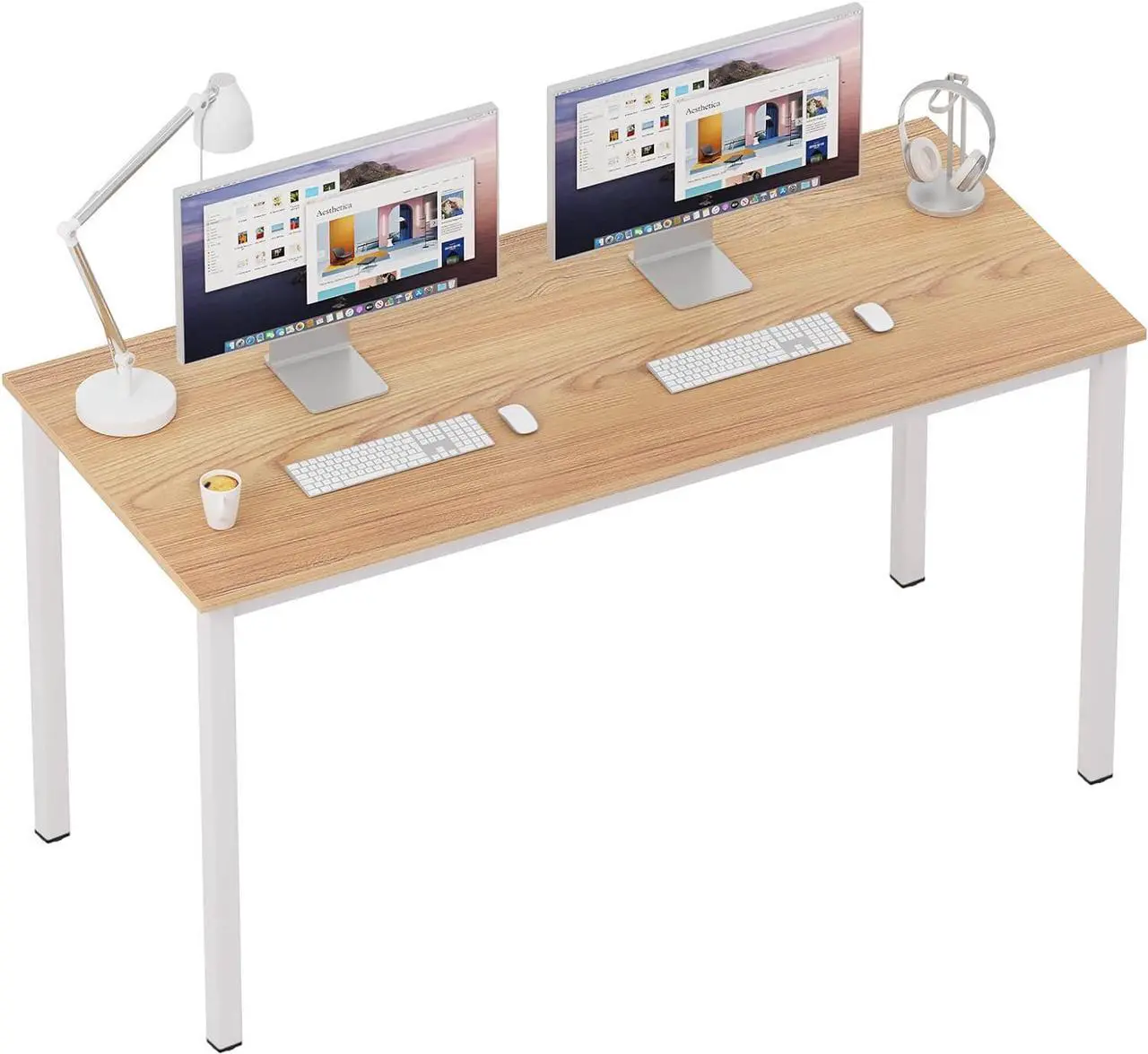 sogesfurniture Computer Desk 63 inches Large Size Office Desk Gaming ...