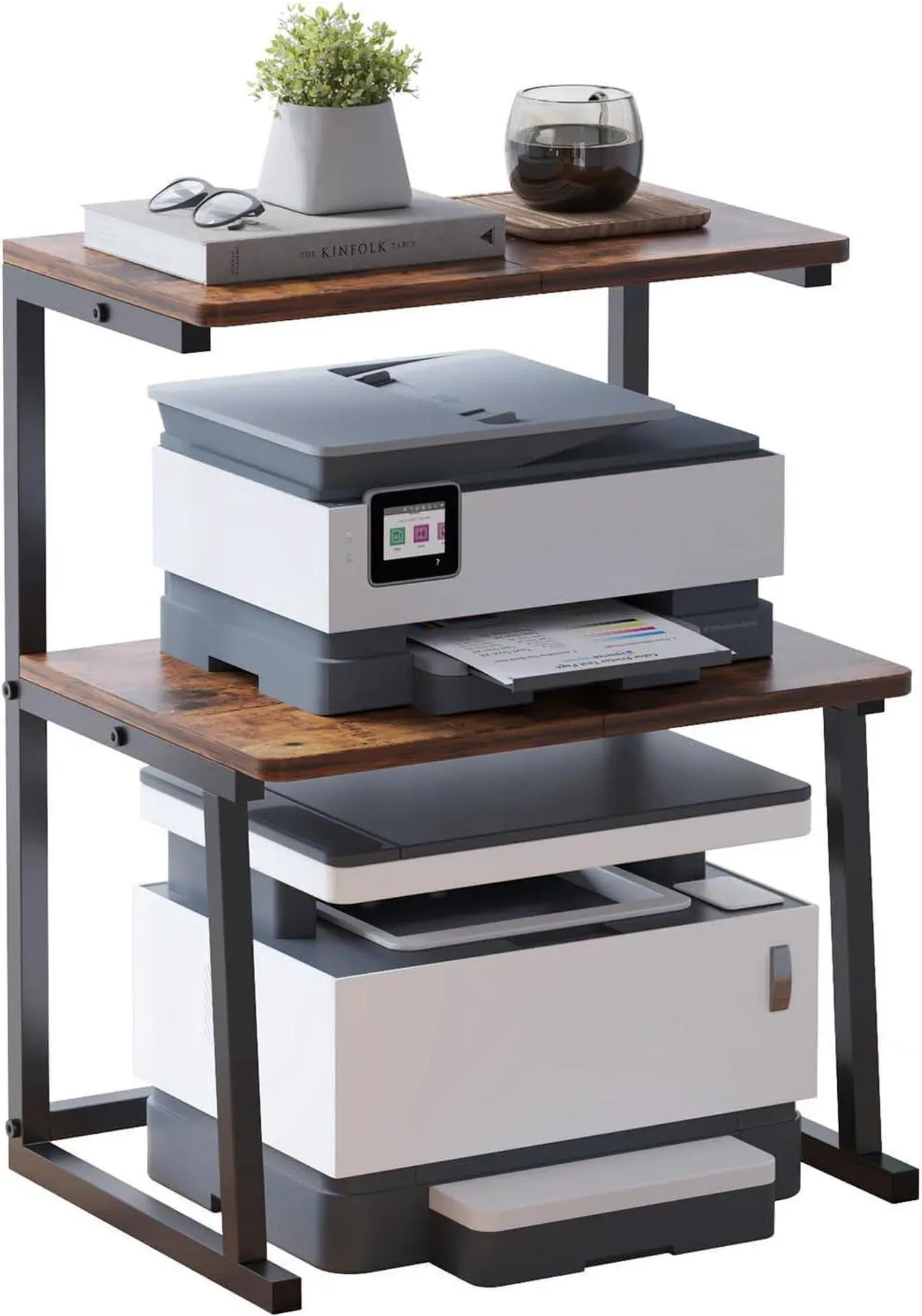 3-Tier Desktop Printer Stand, Multifunctional Stand for Printer Scanner ...