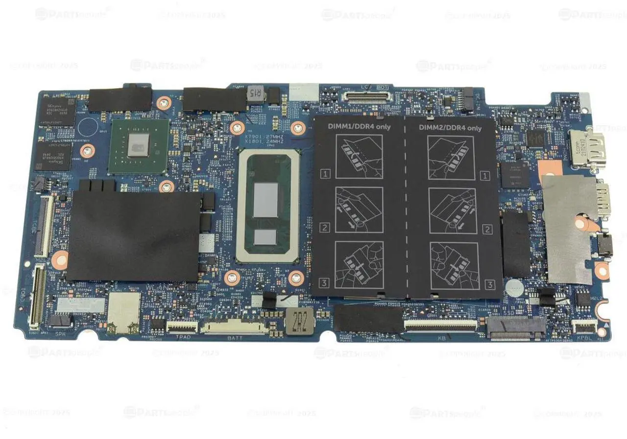 Refurbished: Dell OEM Inspiron 7500 2-in-1 Black Motherboard System ...