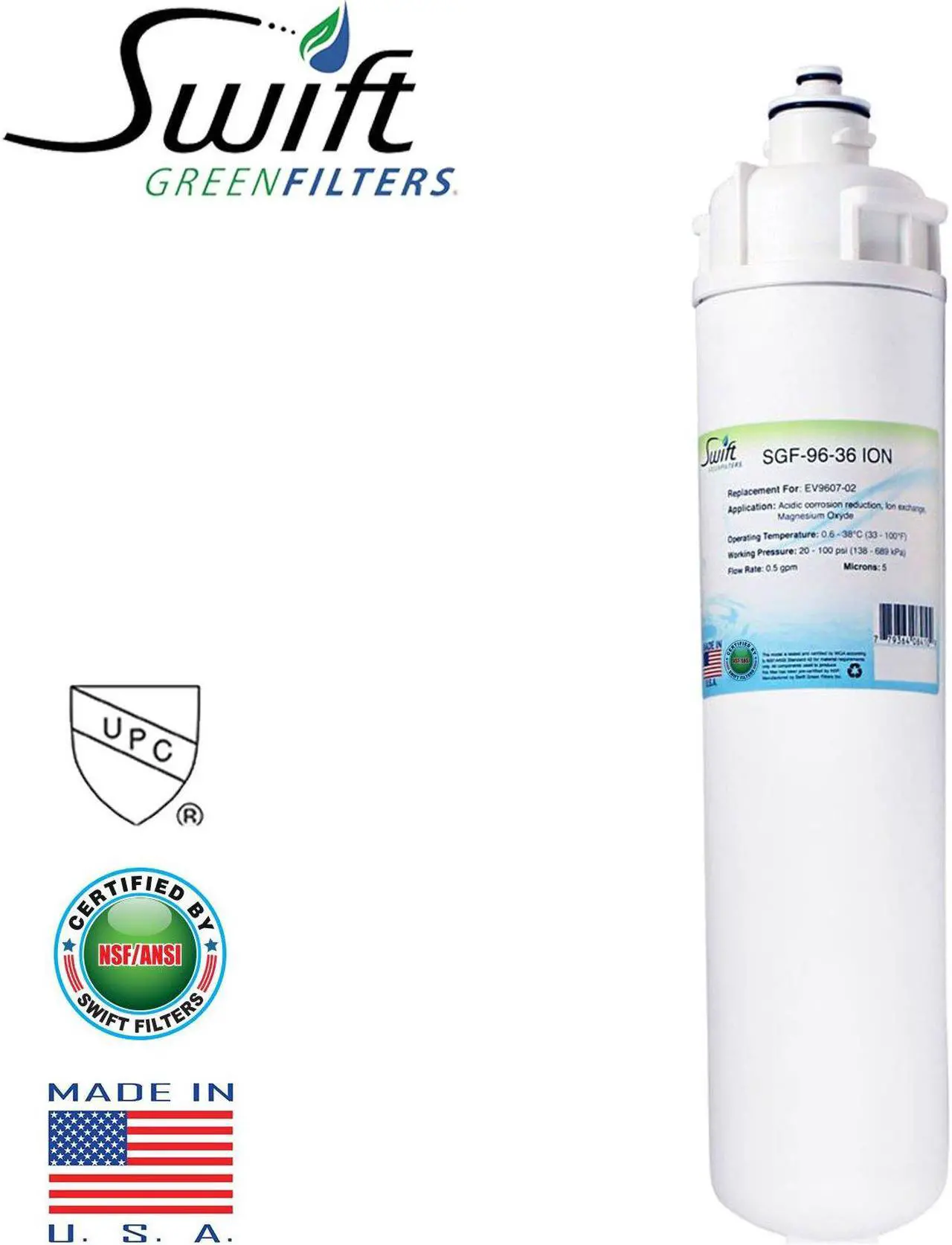 Swift Green Filters SGF-96-36 ION Compatible Commercial Water Filter ...