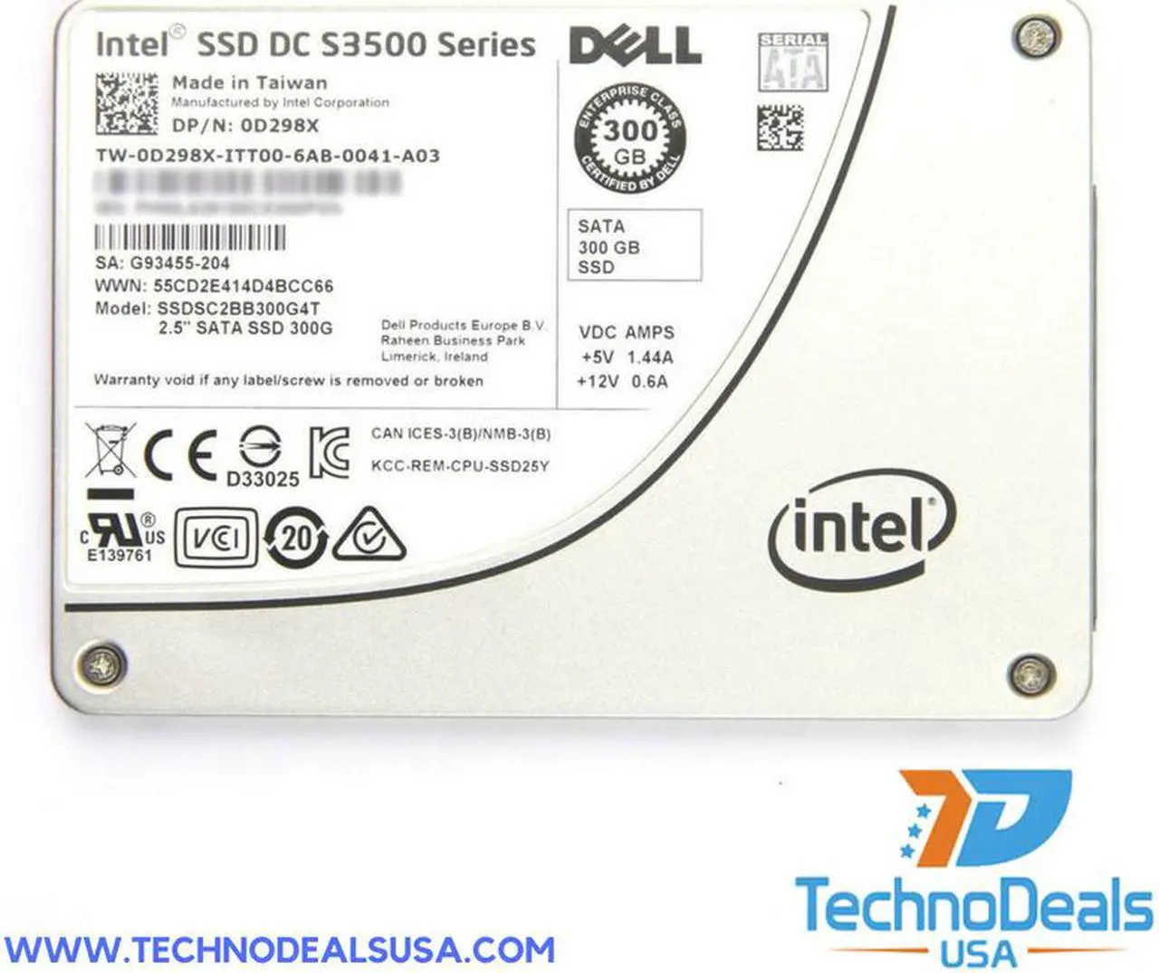 Refurbished: DELL 300GB SSD MLC SATA 3G 2.5" HARD DRIVE/W TRAY - Newegg.com