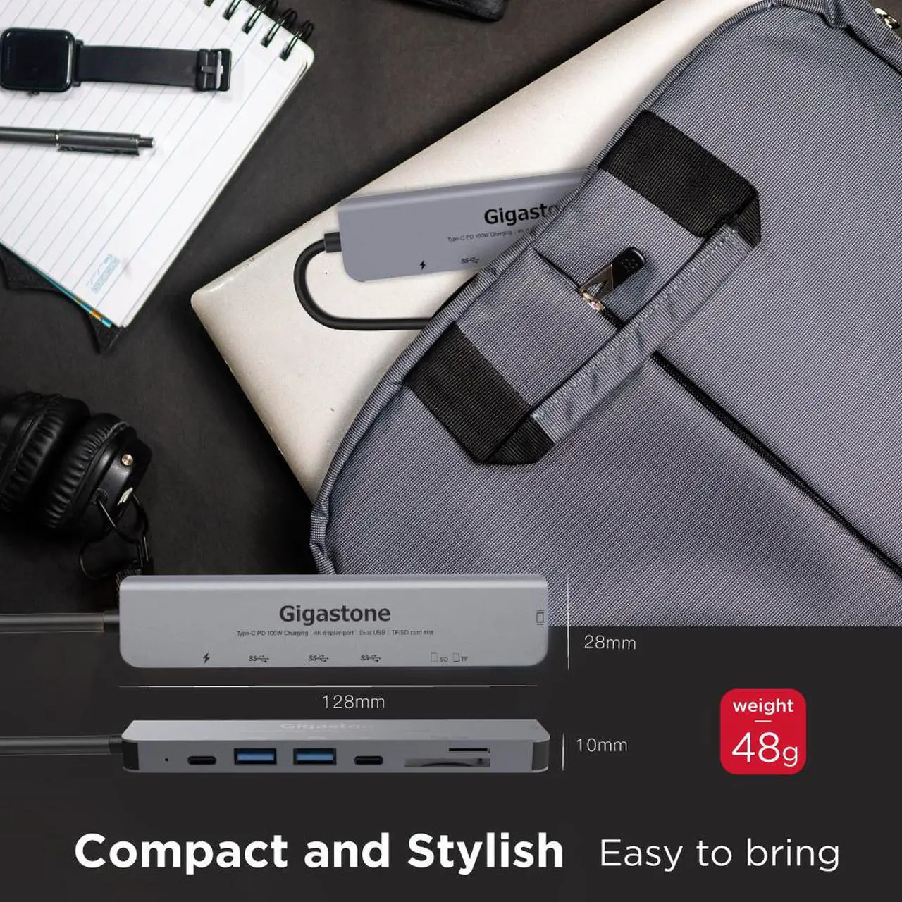 [USB C Hub][100W Power Delivery] Gigastone Multiport Adapter 7-in-1 ...