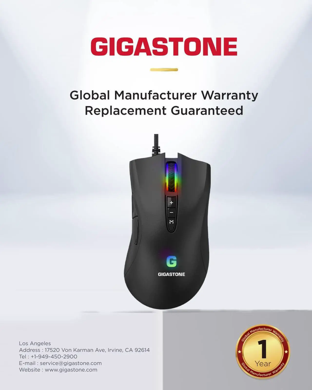 Gigastone Gaming Mouse PMW3389 Sensor Up to 16,000 DPI Adjustable ...