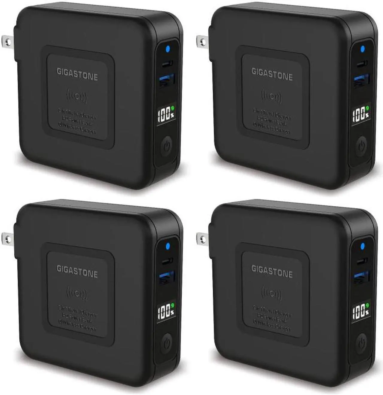 Gigastone 4-in-1 10000mAh Qi Wireless Portable Charger 24W Wireless ...