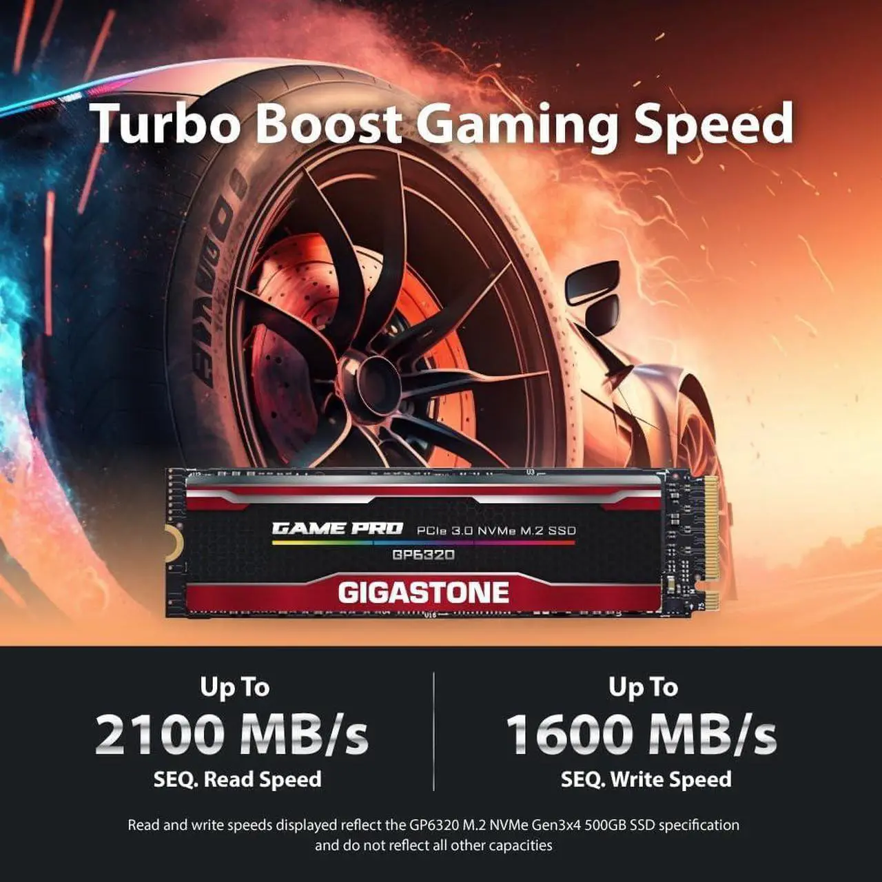 GIGASTONE M.2 SSD 500GB PCIe 3.0 NVMe SSD Internal Gaming Solid State ...