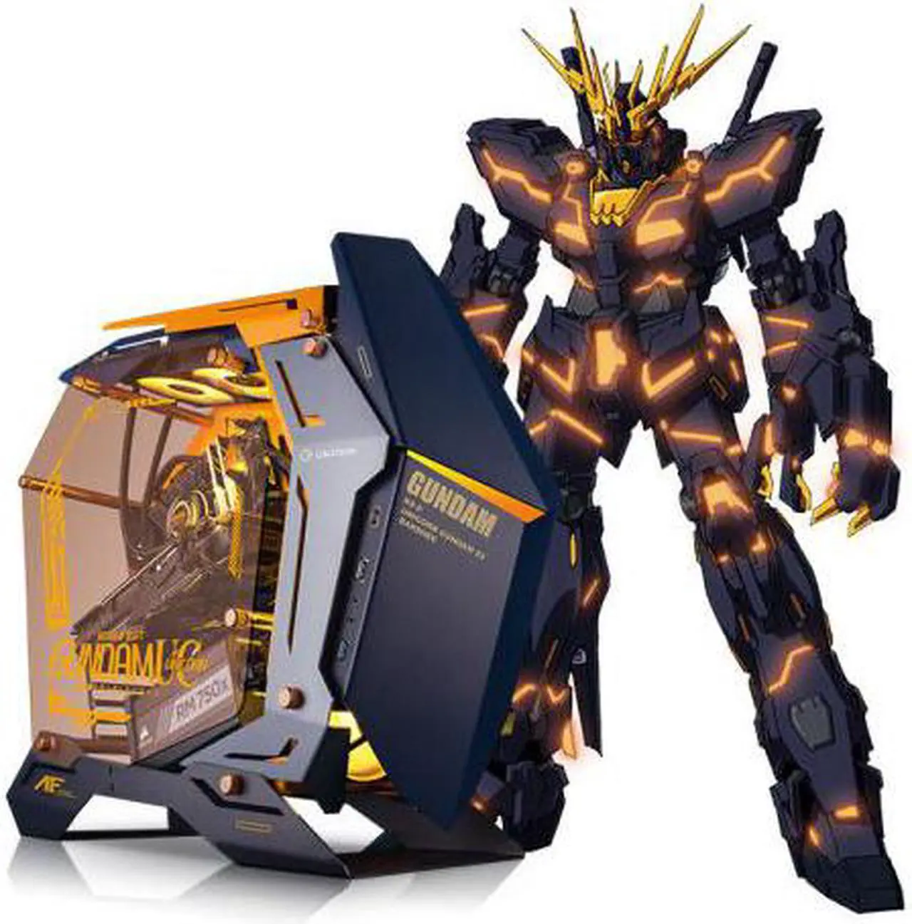 H.E. MechWarrior MOD-3 Gaming Computer Case Support XL-ATX Motherboard ...