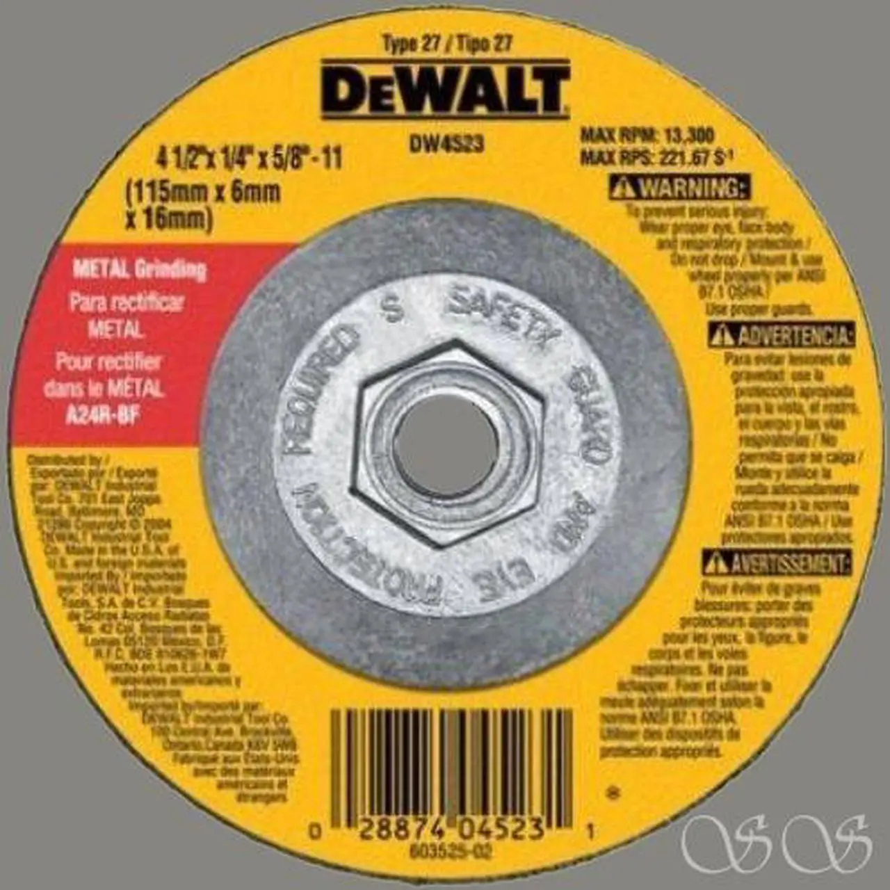 DeWalt DW4523 4-1/2-Inch General Purpose Metal Grinding Wheel - Newegg.com
