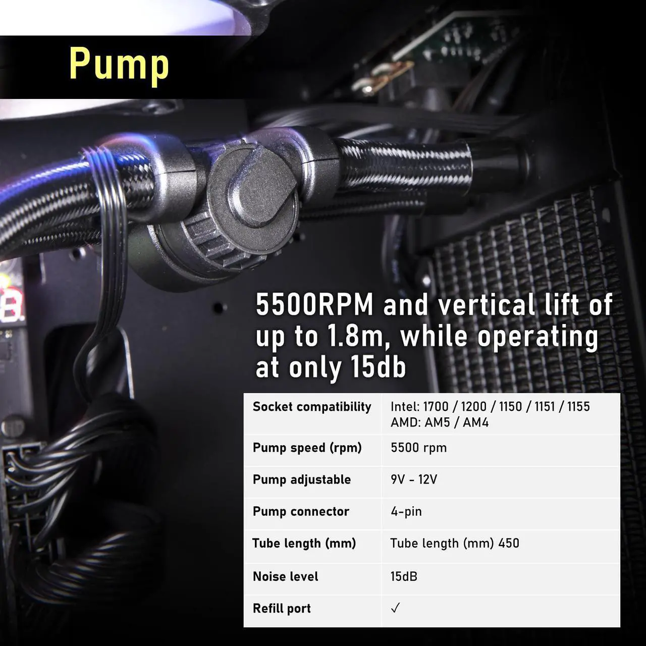 BitFenix Cube AIO ARGB CPU Liquid Cooler 360mm Radiator Black, Intel ...