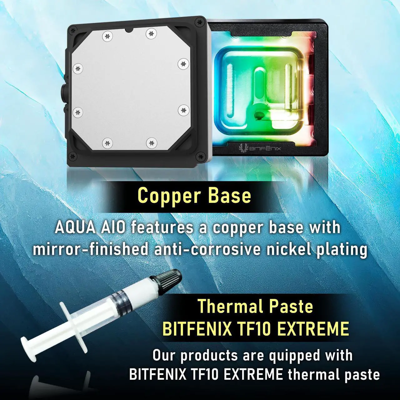 BitFenix Cube AIO ARGB CPU Liquid Cooler 360mm Radiator Black, Intel ...