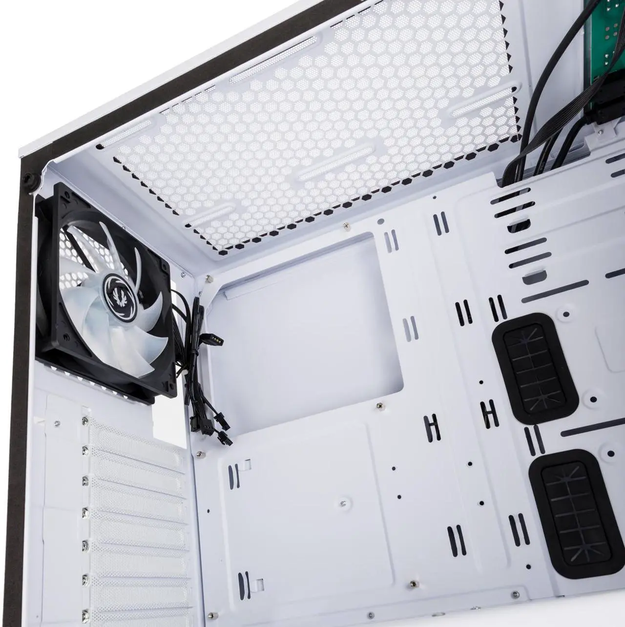 BitFenix Nova MESH TG Case White, Mesh Front Panel, Tempered Glass Side ...