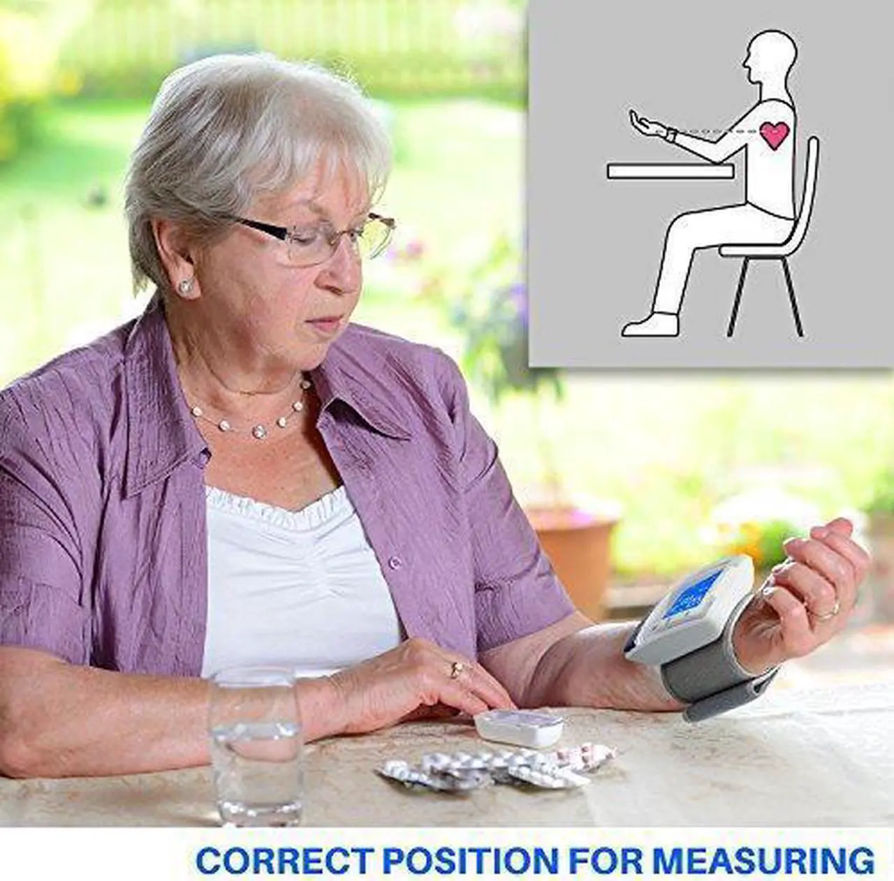 MeasuPro Easy Read Automatic Digital Wrist Cuff Blood Pressure Monitor ...