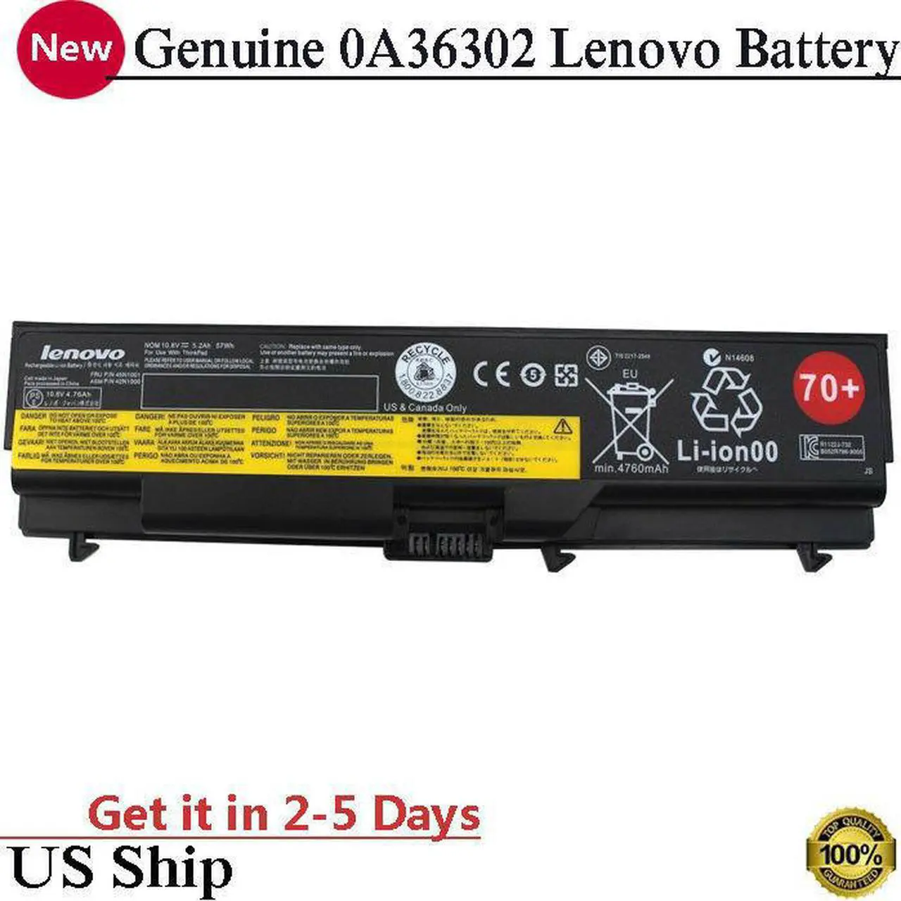 OEM Original 70++ 0A36303 Battery for Lenovo ThinkPad L430 T430 W530 ...