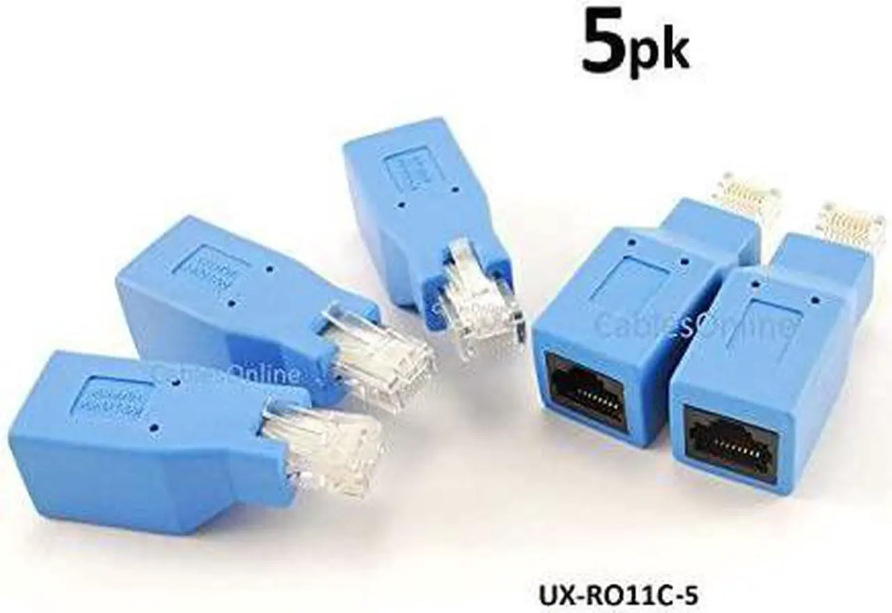 5Pack Cisco Console Rollover Adapter for RJ45 Ethernet Network Cables ...
