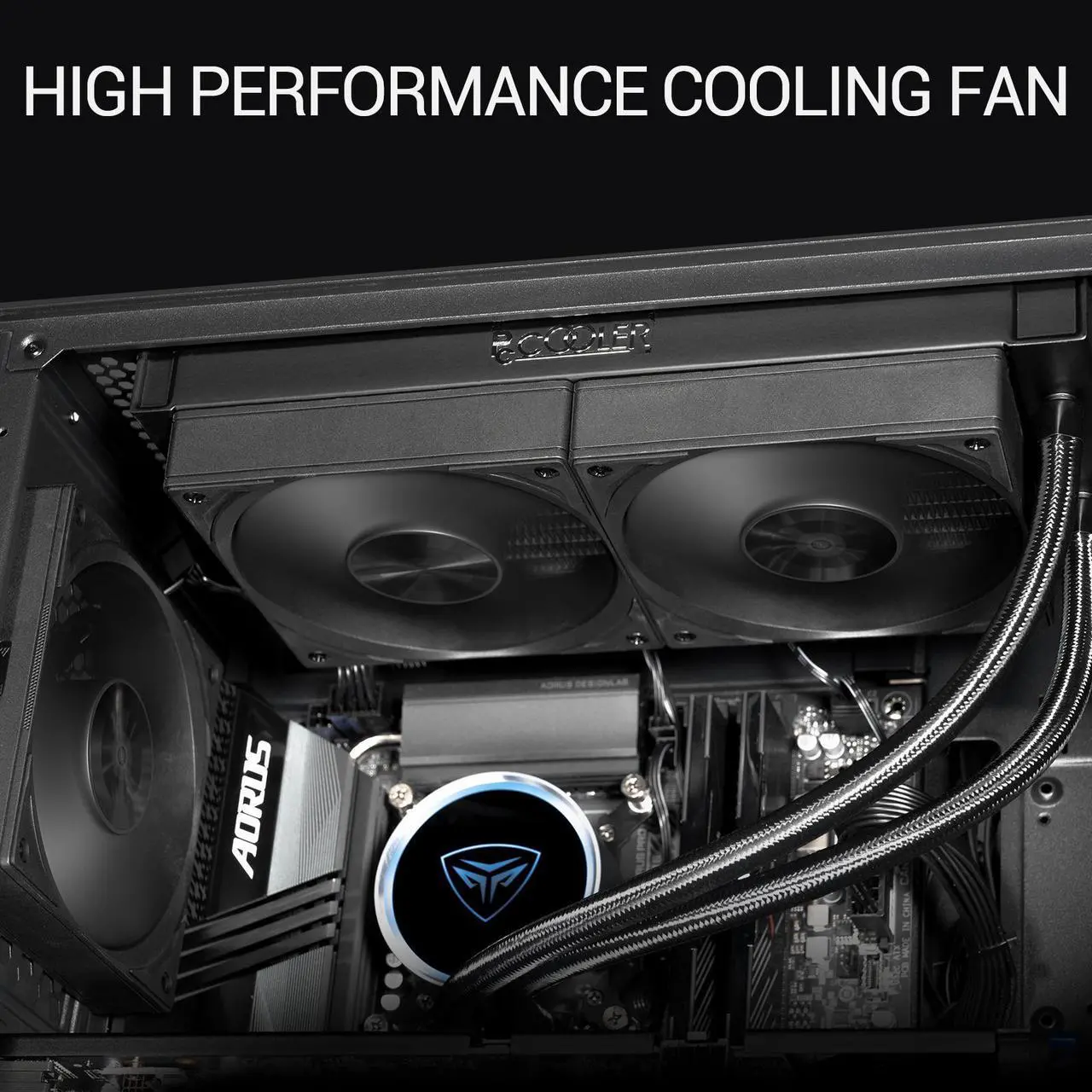 PCCOOLER CPS F5 R120 BK High-Performance 120mm Case Fan, 4-Pin PWM ...