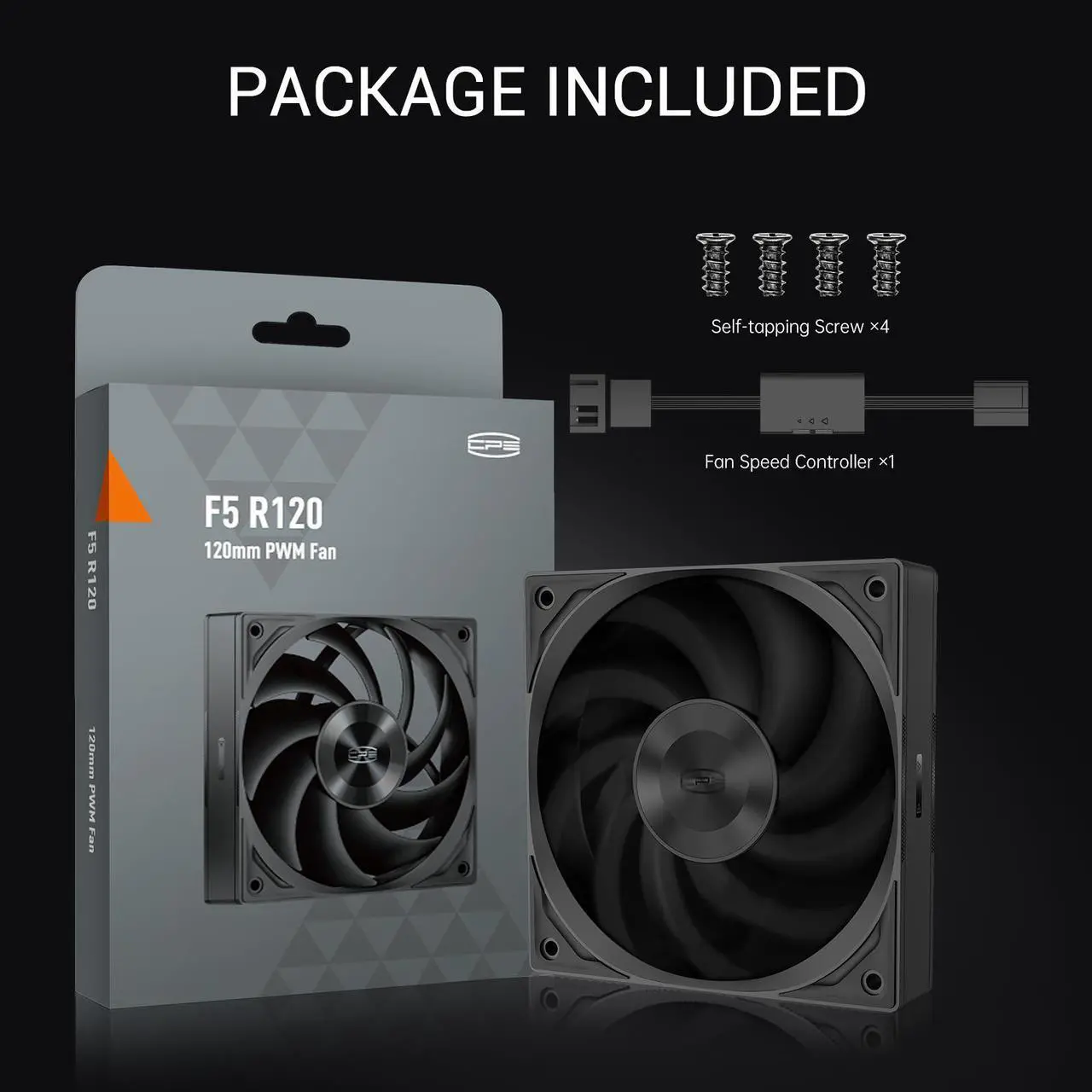 PCCOOLER CPS F5 R120 BK High-Performance 120mm Case Fan, 4-Pin PWM ...