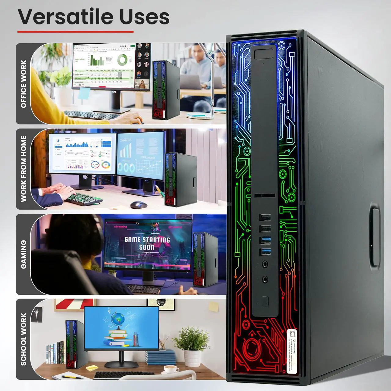 Refurbished: HP ProDesk RGB Gaming PC i5-6500 6th Gen, 16GB Ram 512GB ...