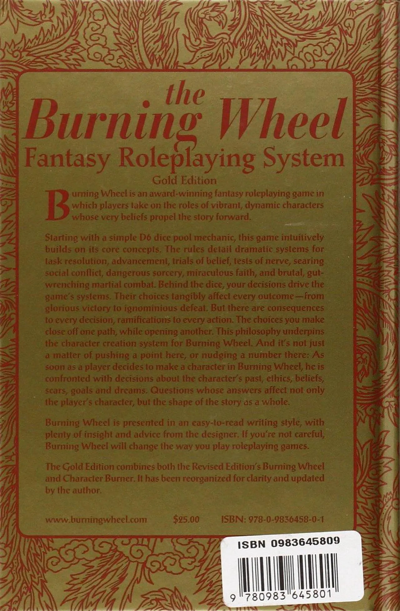 The Burning Wheel: Gold Edition - Revised Ed Burning Wheel + Character ...
