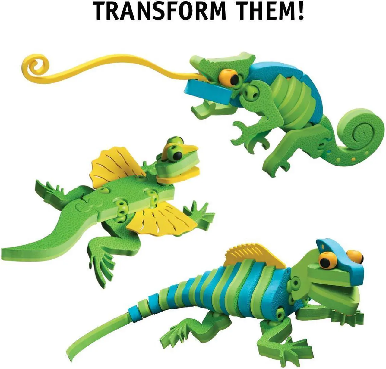 Bloco Toys Lizards & Chameleons - Educational STEM Toy - Gecko And ...