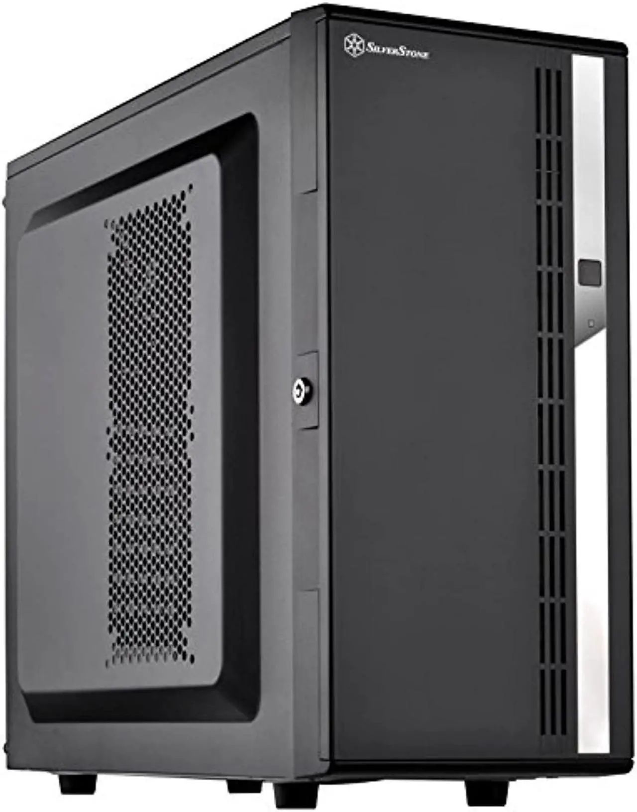 silverstone technology cs380 8-bay compact atx tower case, cs380b-x v2 ...