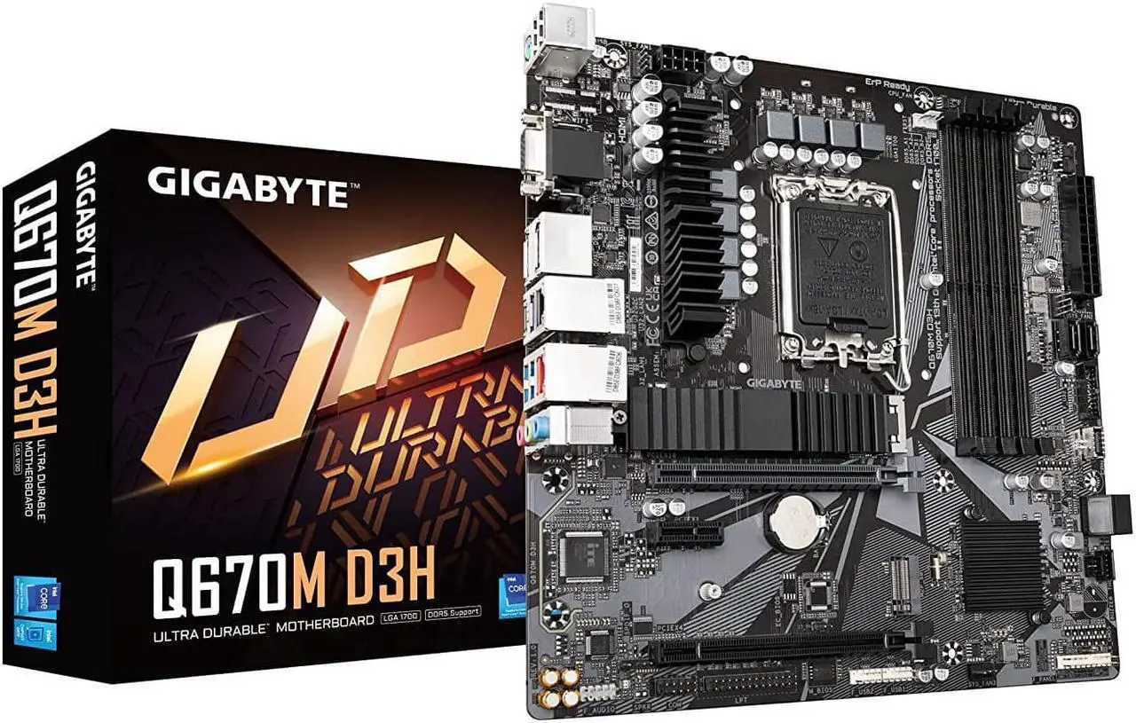 gigabyte q670m d3h (lga1700/ intel/ q670/ m-atx/ ddr5/ dual m.2/ pcie 4 ...