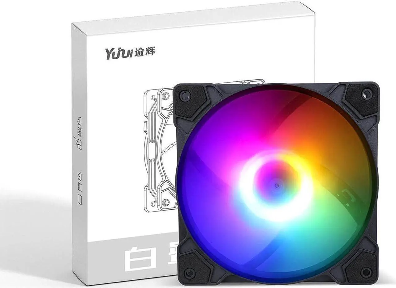 SAMA Fixed RGB PC Case Fan 120mm Fan 12V 5V 3Pin High Performance High ...