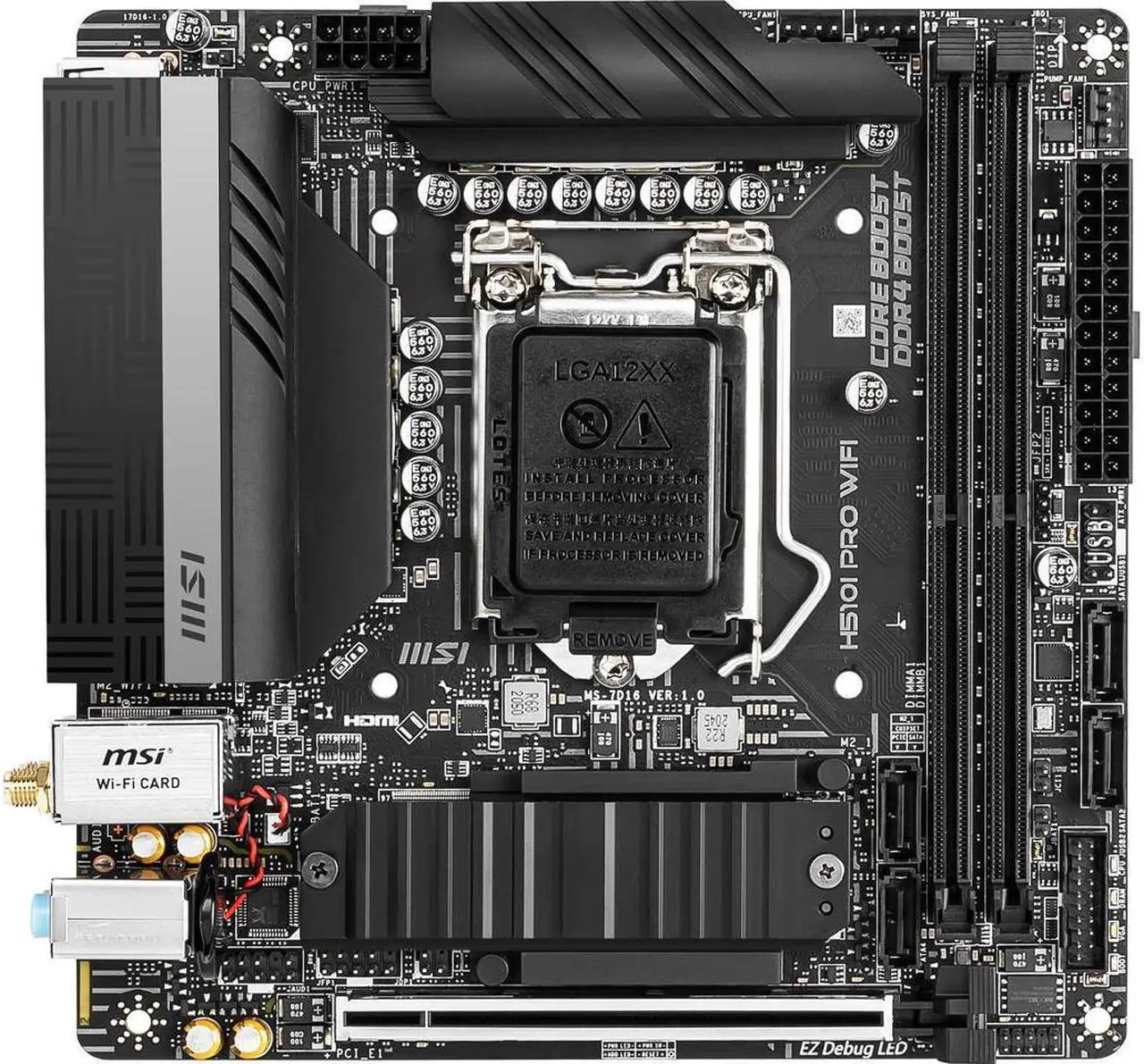 Refurbished: MSI H510I PRO WIFI LGA 1200 Intel H510 SATA 6Gb/s Mini ITX Intel Motherboard ...