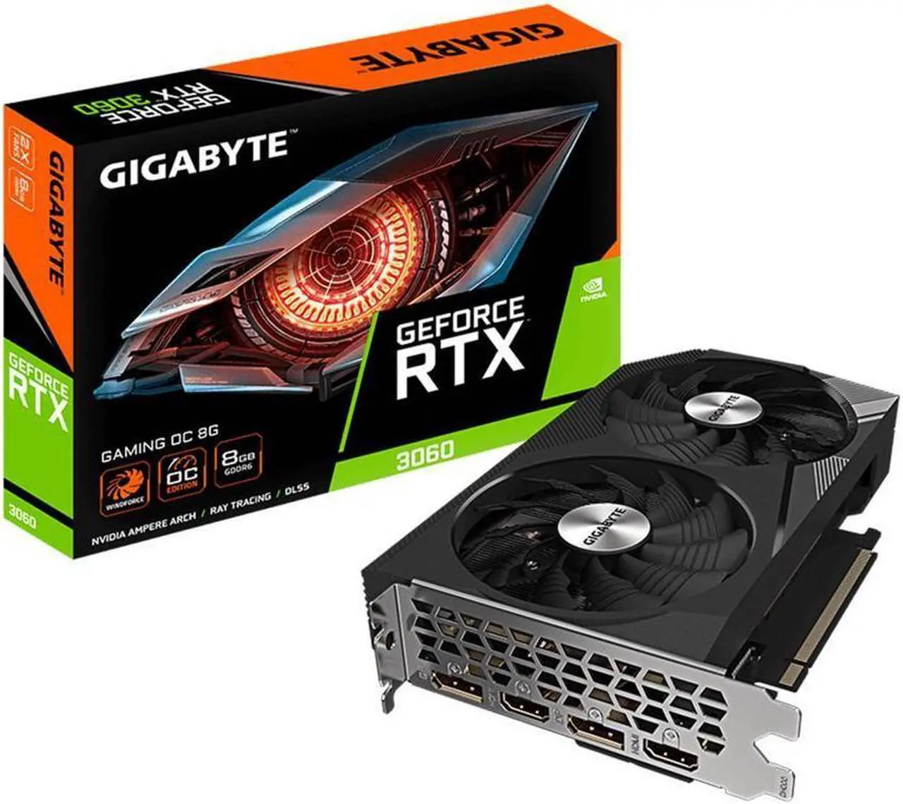 Refurbished: GIGABYTE GeForce RTX 3060 GAMING OC 8G Graphics Card, 2x ...