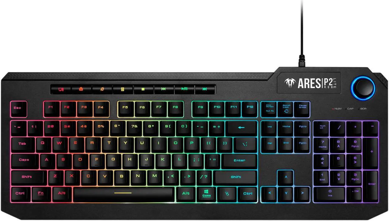 Gamdias ARES P2 LITE, rgb keyboard mouse combo, backlit, volume control ...