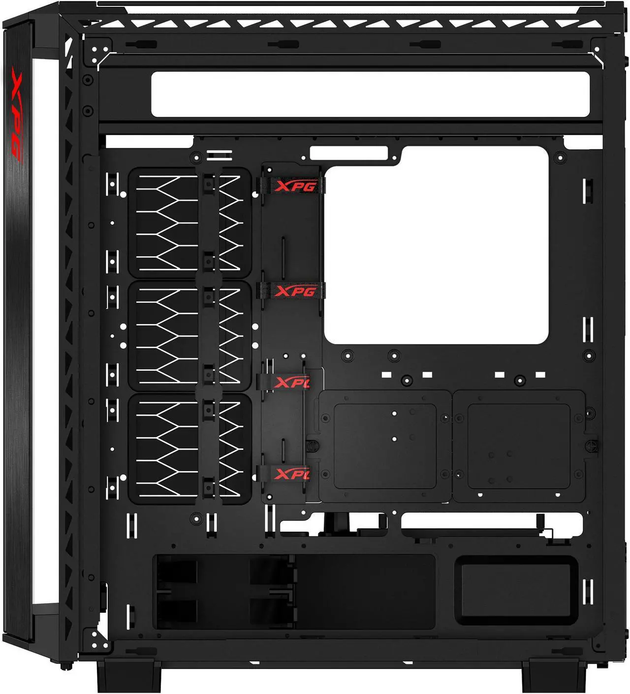 XPG Battlecruiser II Mid-Tower ATX PC Gaming Case: Exoskeleton-Driven ...