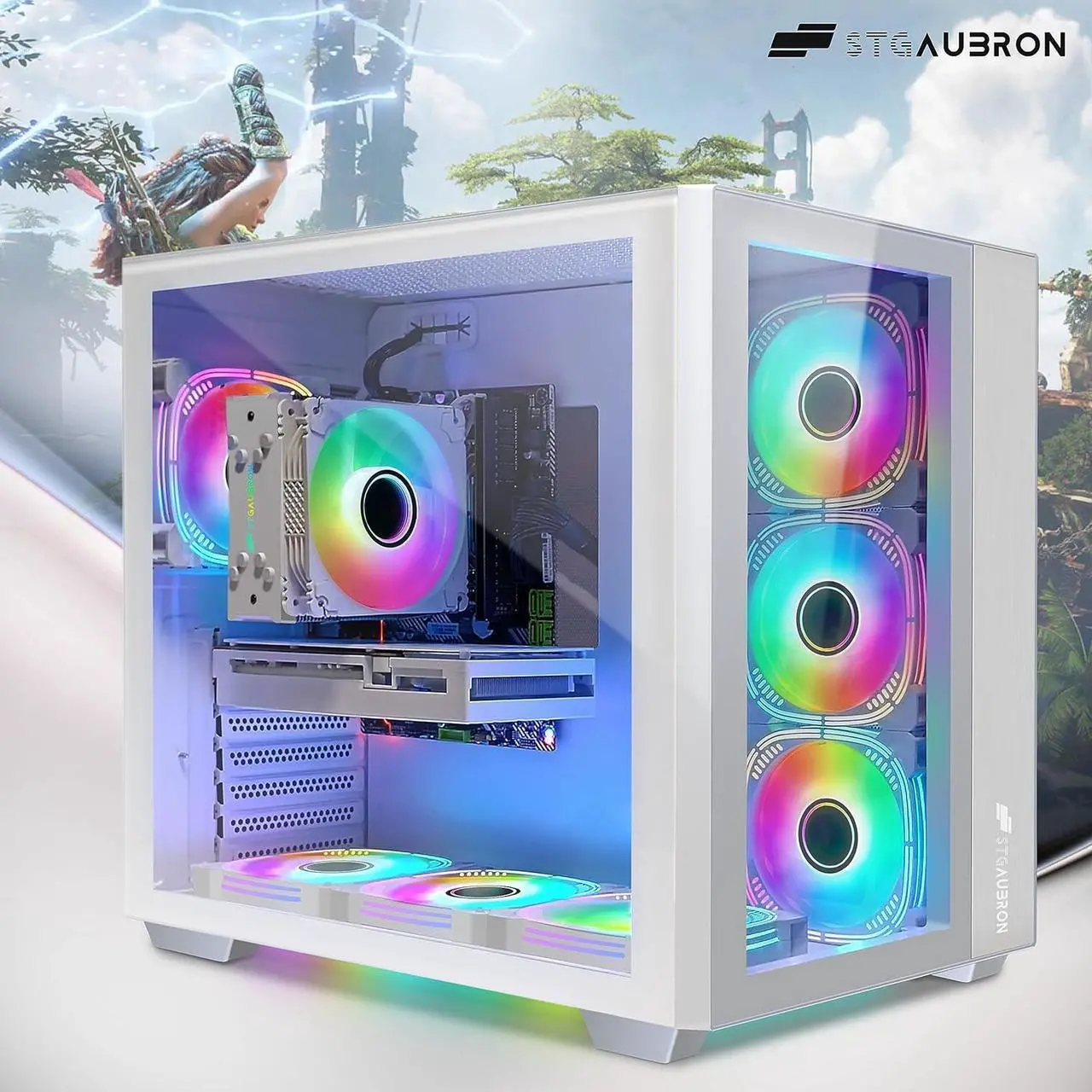 STGAubron Gaming Desktop PC,Intel Core i7-10700KF up to 5.1G,GeForce ...