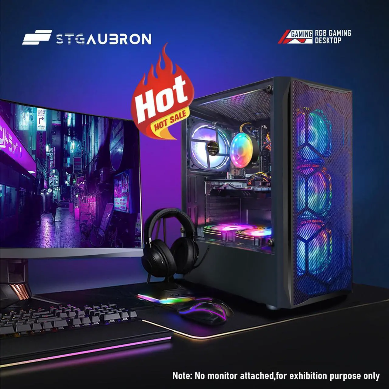 STGAubron Gaming Desktop PC Computer,Intel Core I7 3.4 GHz up to 3.9 ...