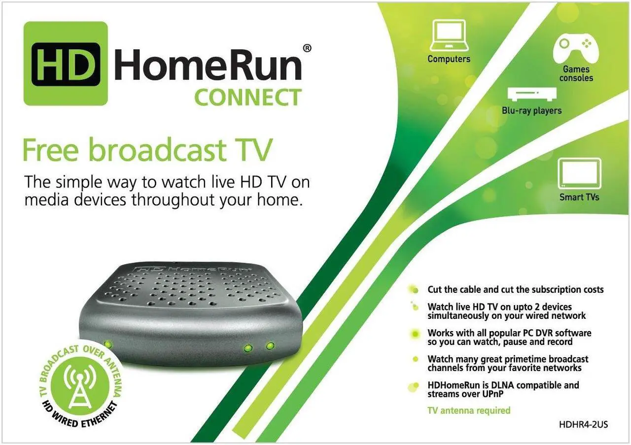 SiliconDust HDHR4-2US HDHomeRun CONNECT 2-Tuner Streaming Media Player ...