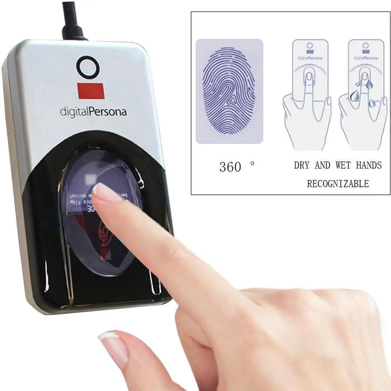 Digital Persona USB Biometric Fingerprint Scanner Fingerprint Reader ...