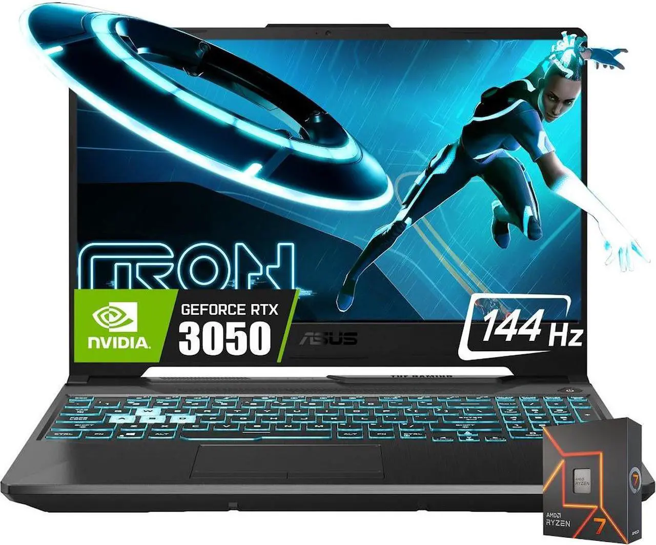 ASUS TUF A15 15.6" AMD Ryzen 7 RTX 3050 Gaming Laptop, 15.6" FHD 144Hz Display, AMD Ryzen 7 ...