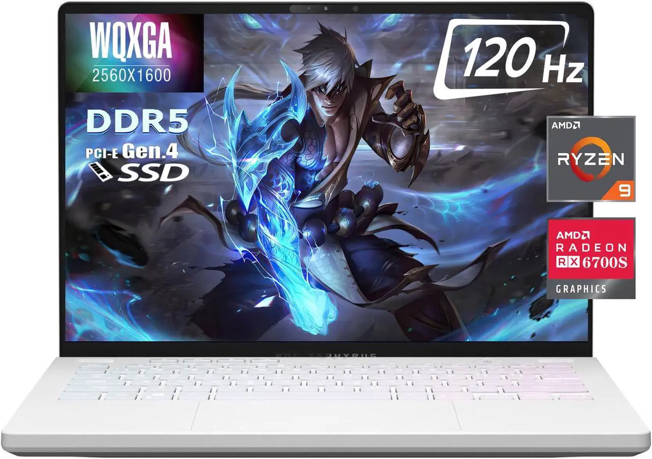 ASUS ROG Zephyrus 14 WQXGA 120Hz Gaming Laptop, AMD Ryzen 9 6900HS ...