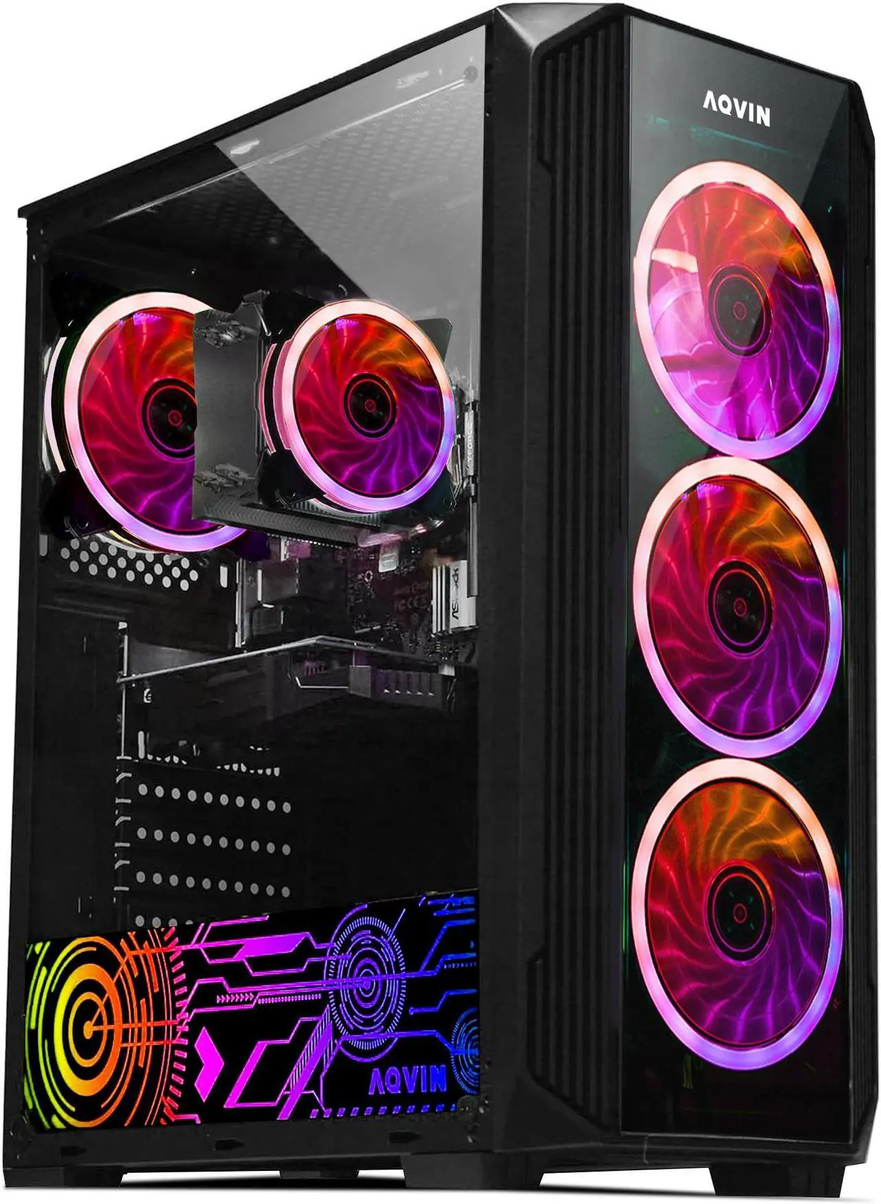 AQVIN Gaming Desktop PC ~ Intel i7 8-Core Processor ~ 512GB SSD - 32GB ...