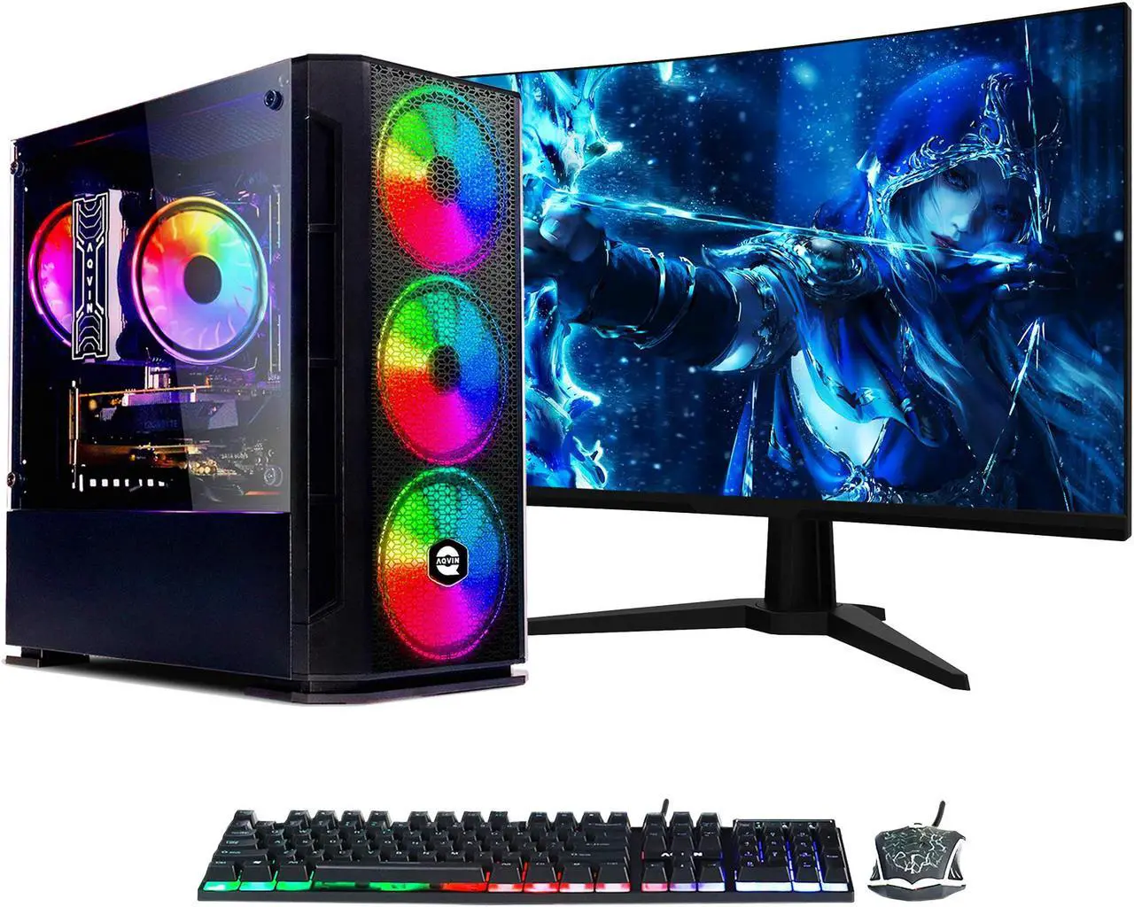 Gaming Desktop PC - AQ10 AQVIN - Intel Core I7 Processor Up to 3.9GHz ...