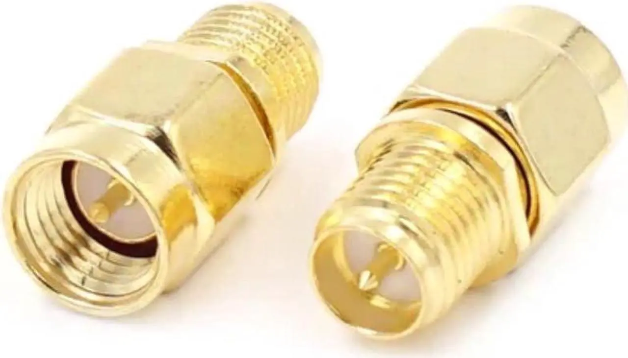 1PCS SMA male to RP SMA female Adapter RF Coax Coupling Nut barrel ...