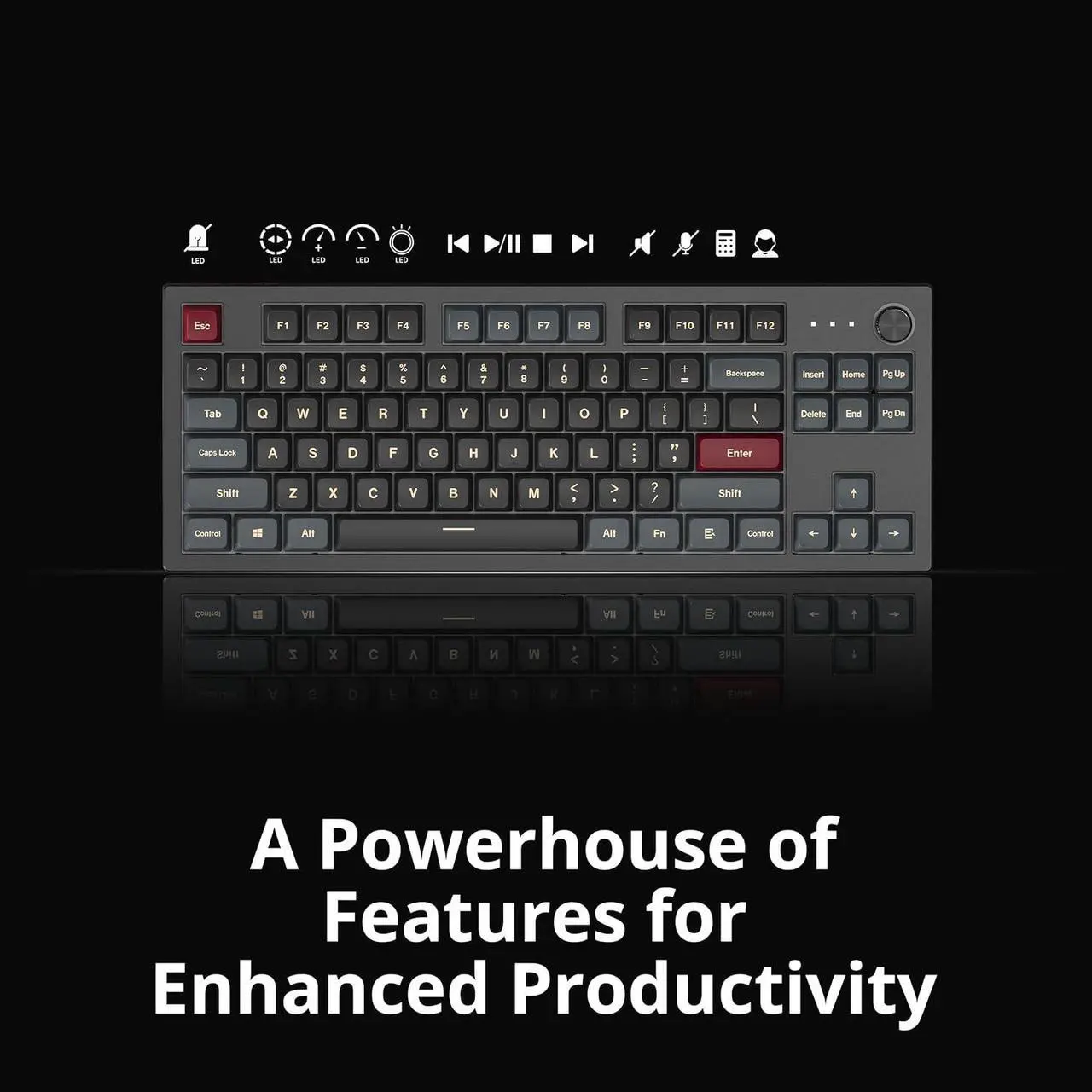 Montech MKey TKL Mechanical Gaming Keyboard: Customizable RGB LED ...